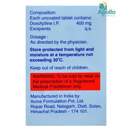 Doxovent Tablet | Uses, Side Effects, Price | Apollo Pharmacy