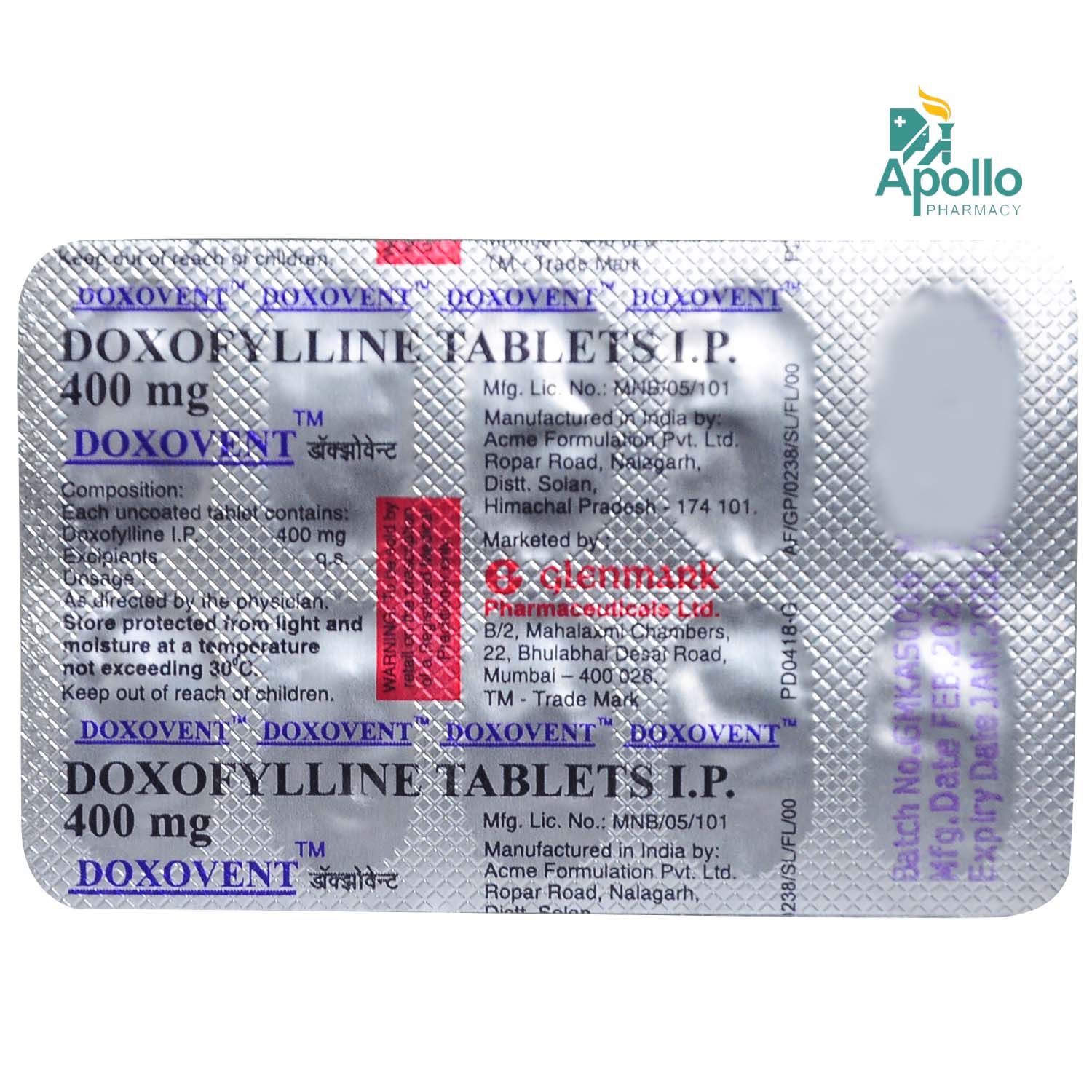 Doxovent Tablet | Uses, Side Effects, Price | Apollo Pharmacy