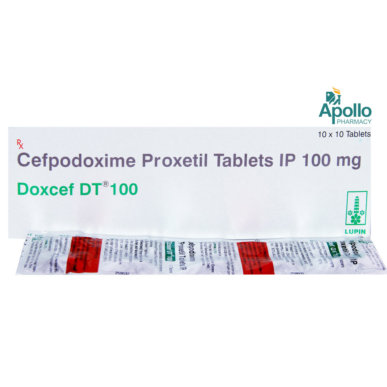 Doxcef DT 100 mg Tablet 10's Price, Uses, Side Effects, Composition ...