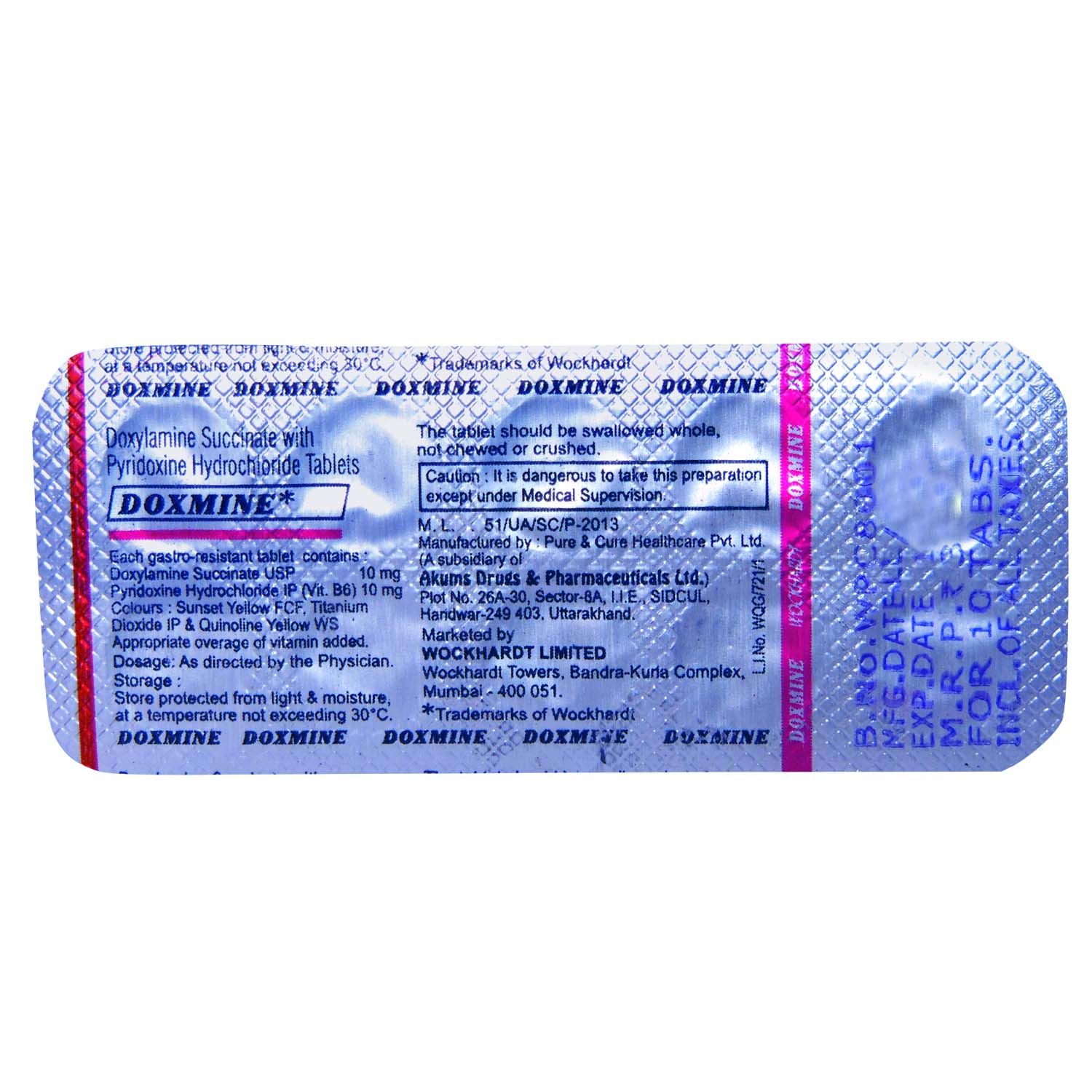 DOXMINE TABLET 10'S Price, Uses, Side Effects, Composition - Apollo ...