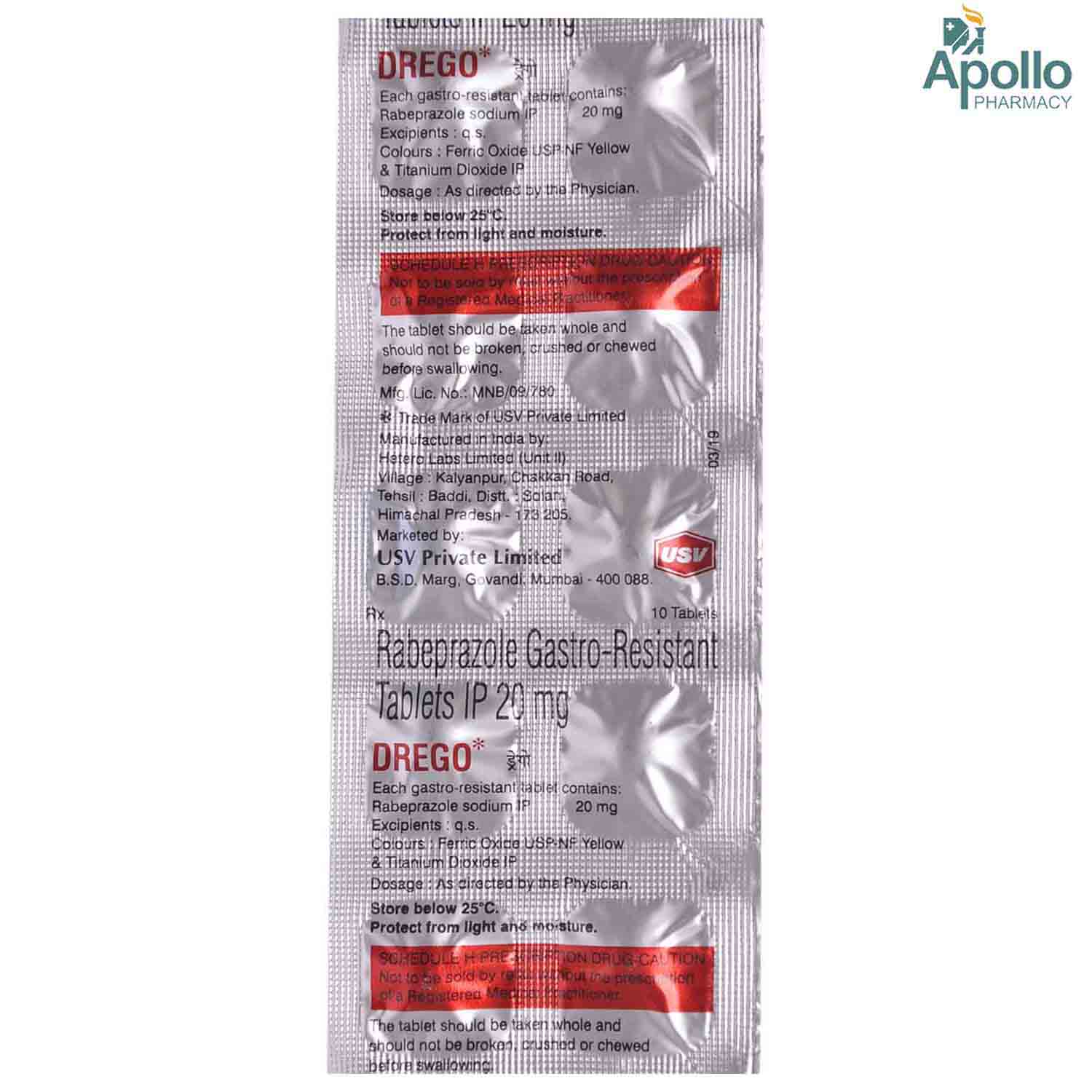 Drego Tablet 10's Price, Uses, Side Effects, Composition - Apollo Pharmacy