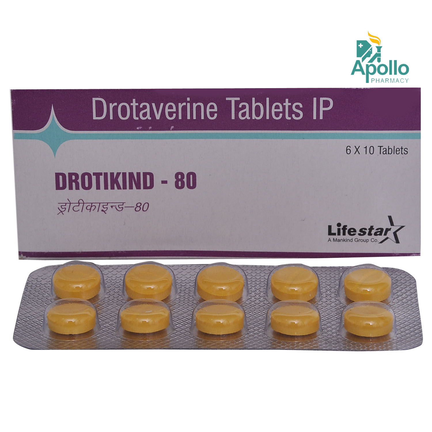 Drotikind-80 Tablet 10's Price, Uses, Side Effects, Composition ...