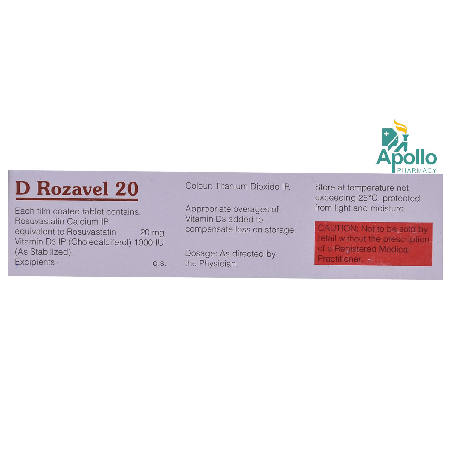 D Rozavel 20 Tablet 10's Price, Uses, Side Effects, Composition ...