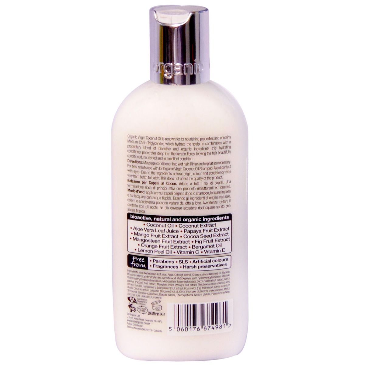 dr.organic Virgin Coconut Oil Conditioner, 265 ml Price, Uses, Side ...