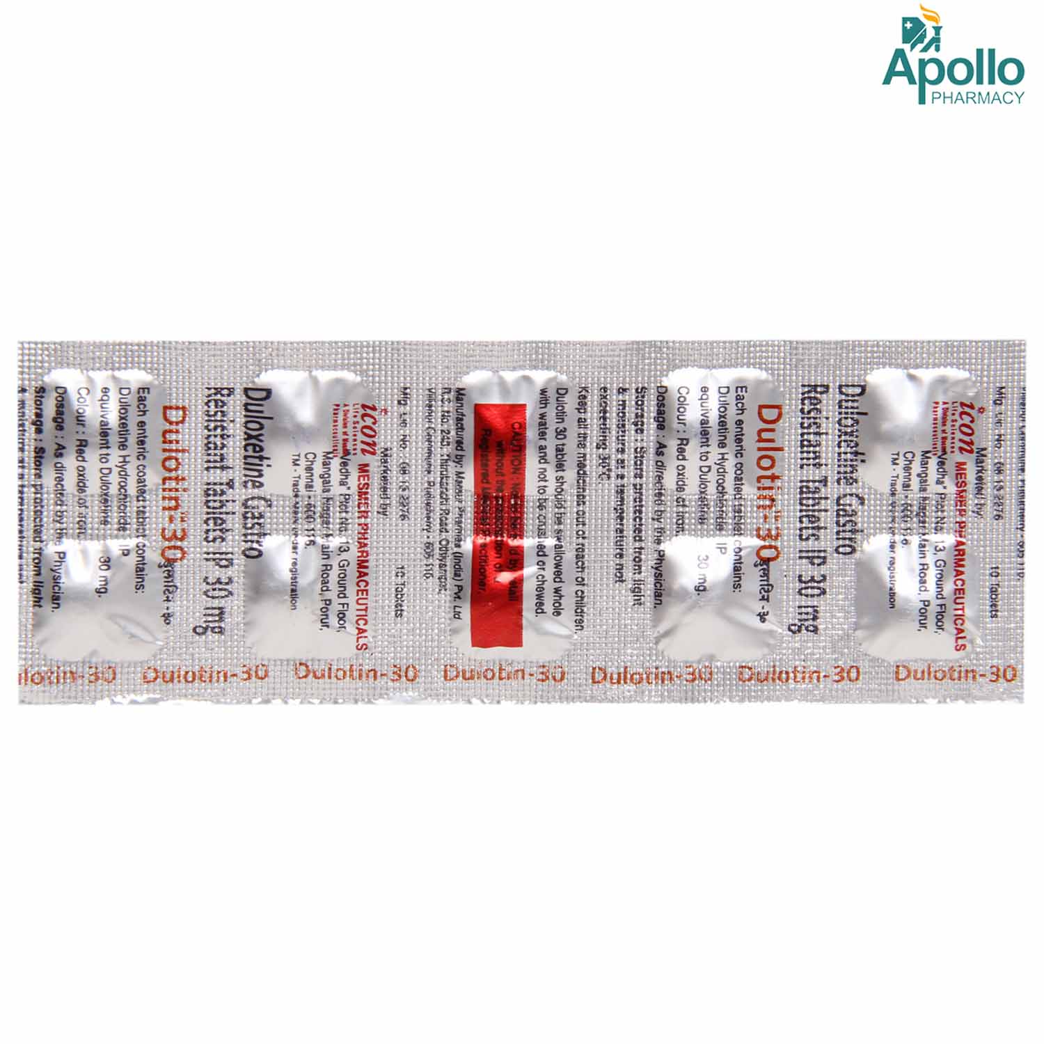Dulotin 30 Tablet | Uses, Side Effects, Price | Apollo Pharmacy
