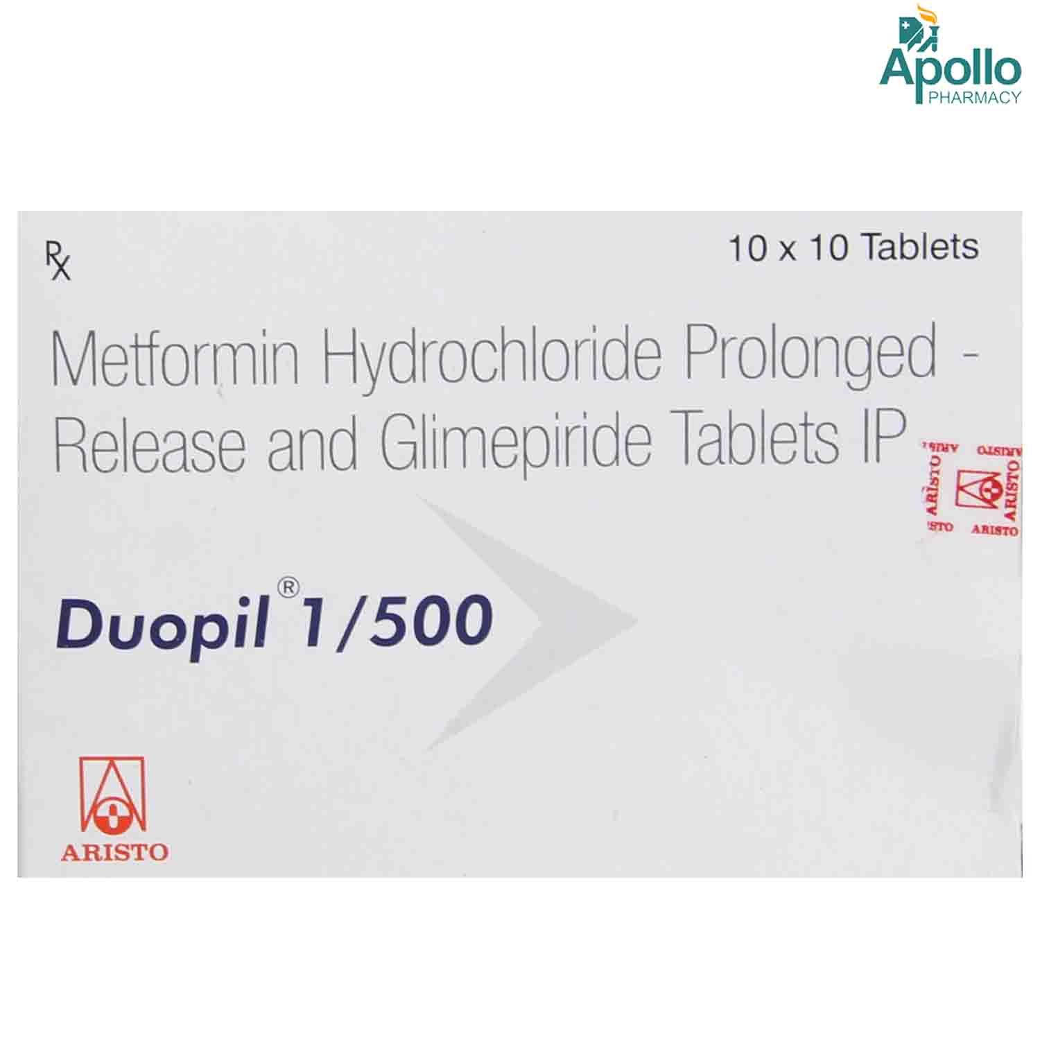 Duopil 1/500 Tablet | Uses, Side Effects, Price | Apollo Pharmacy