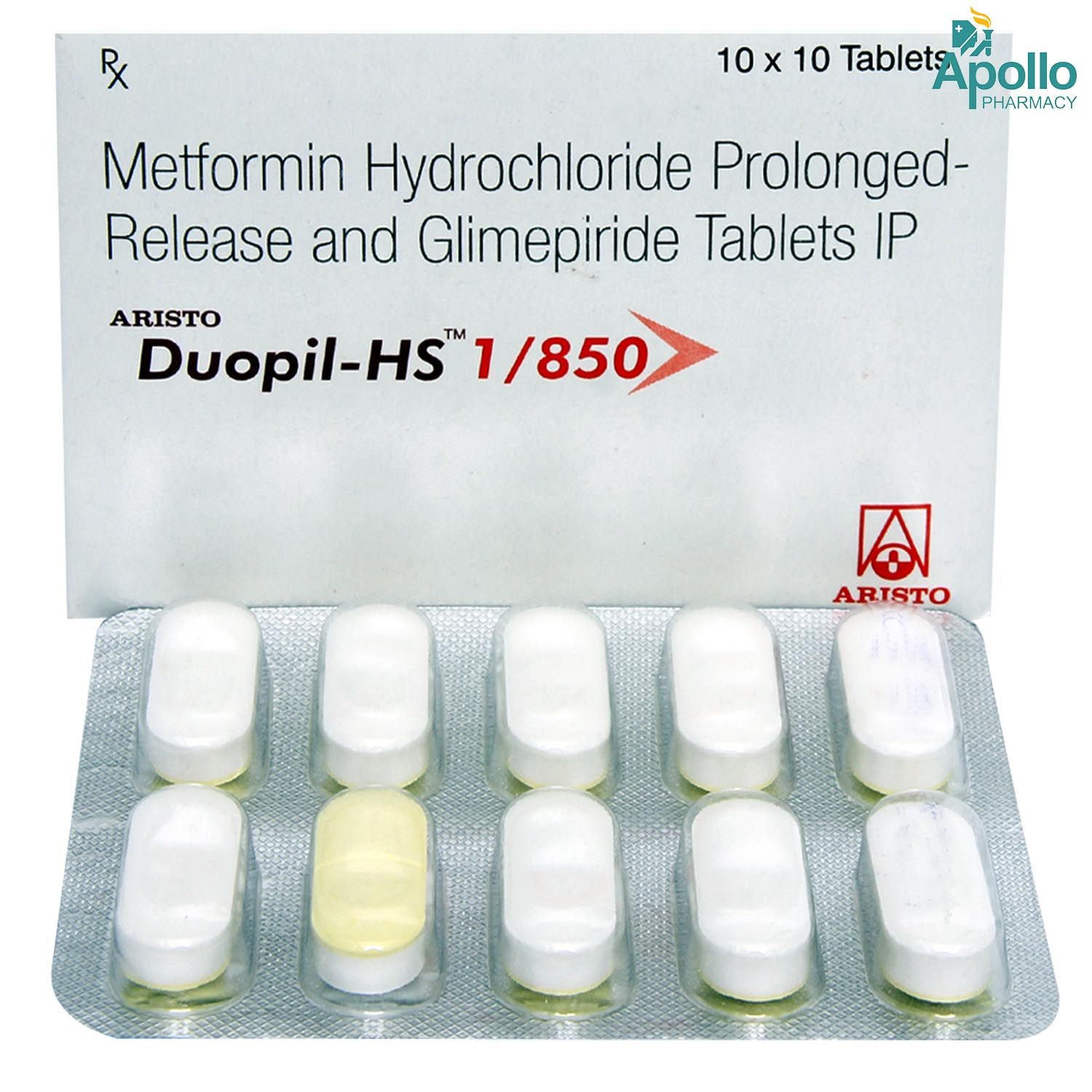 Duopil HS 1 mg/850 mg Tablet 10's Price, Uses, Side Effects ...