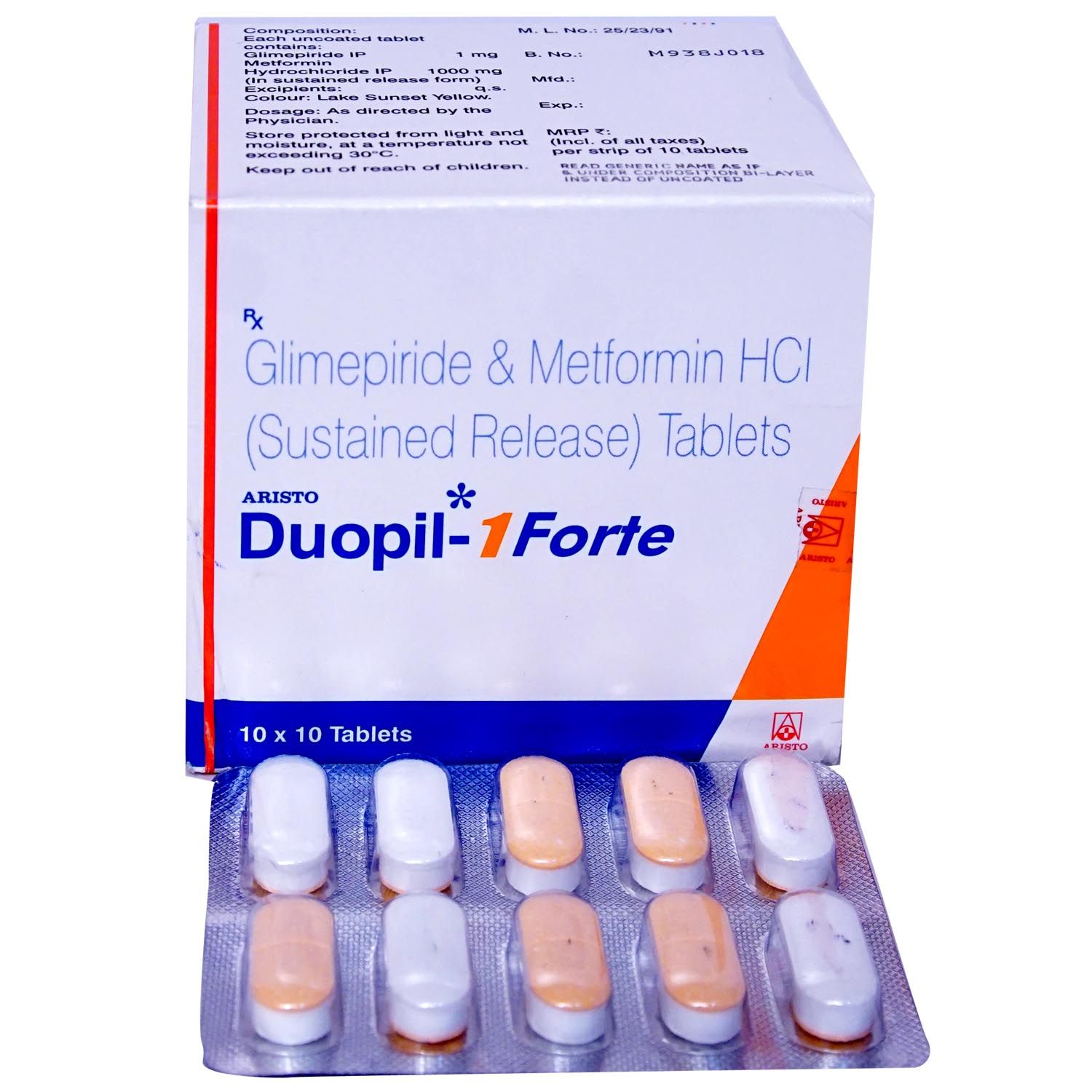Duopil 1 mg Forte Tablet | Uses, Side Effects, Price | Apollo Pharmacy