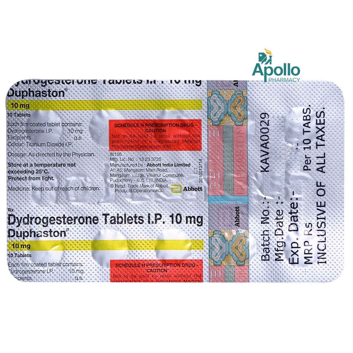 Duphaston 10 mg Tablet 10's Price, Uses, Side Effects, Composition ...