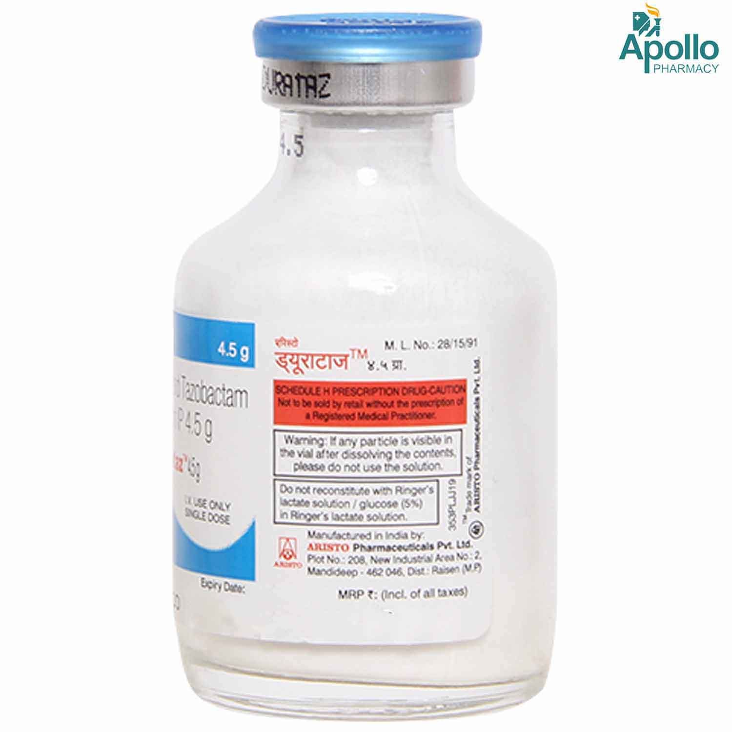 Durataz 4.5 gm Injection | Uses, Side Effects, Price | Apollo Pharmacy