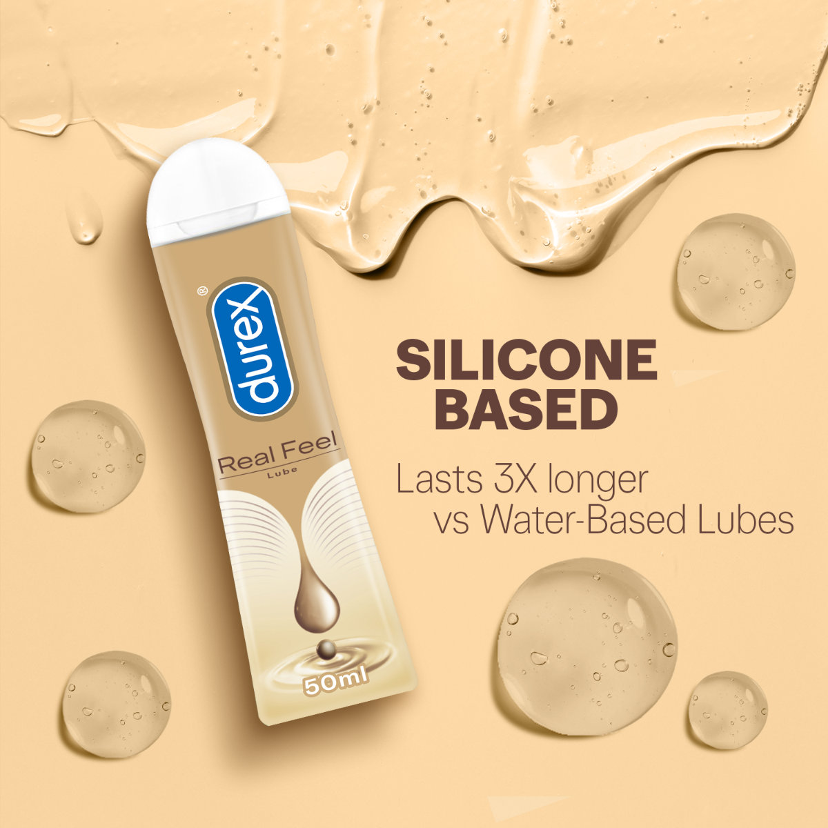 Buy Durex Real Feel Long-Lasting Lubricant, 50 ml | 19 Minutes Delivery ...