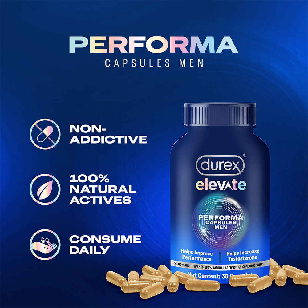Buy Durex Elevate Performa for Men, 30 Capsules | 19 Minutes Delivery ...