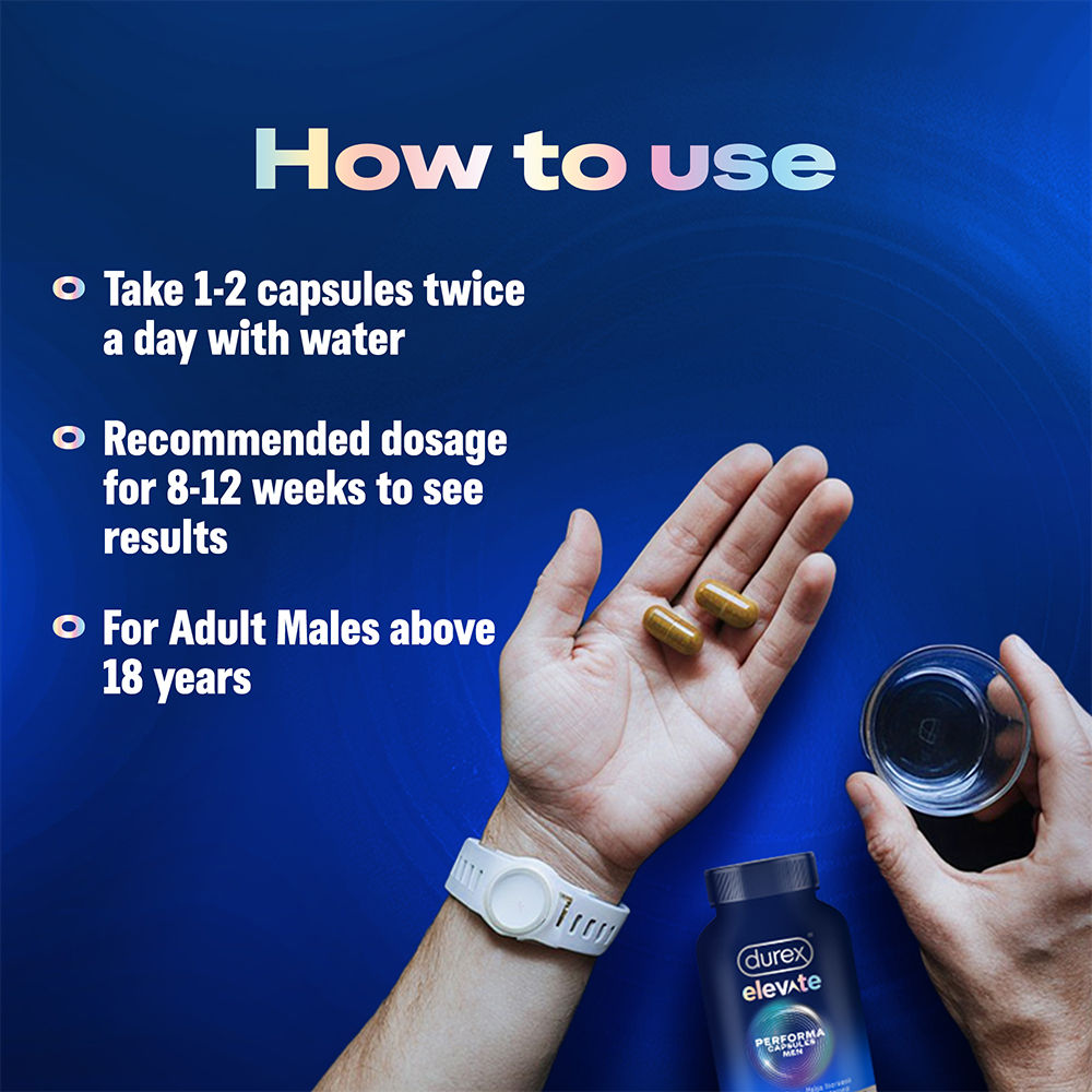 Buy Durex Elevate Performa for Men, 30 Capsules | 19 Minutes Delivery ...