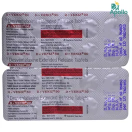 D-Veniz 50 Tablet | Uses, Side Effects, Price | Apollo Pharmacy