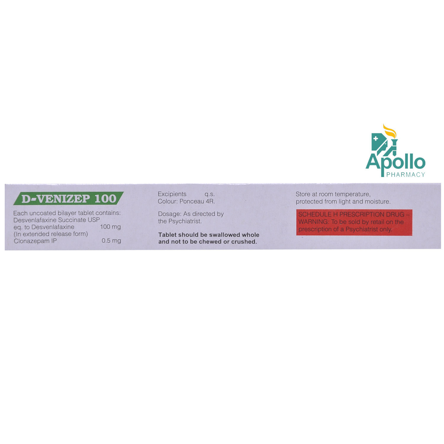 D-Venizep 100 Tablet | Uses, Side Effects, Price | Apollo Pharmacy