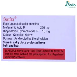 Dysmen Tablet | Uses, Side Effects, Price | Apollo Pharmacy