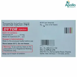 Dytor Injection 10 x 2 ml | Uses, Side Effects, Price | Apollo Pharmacy