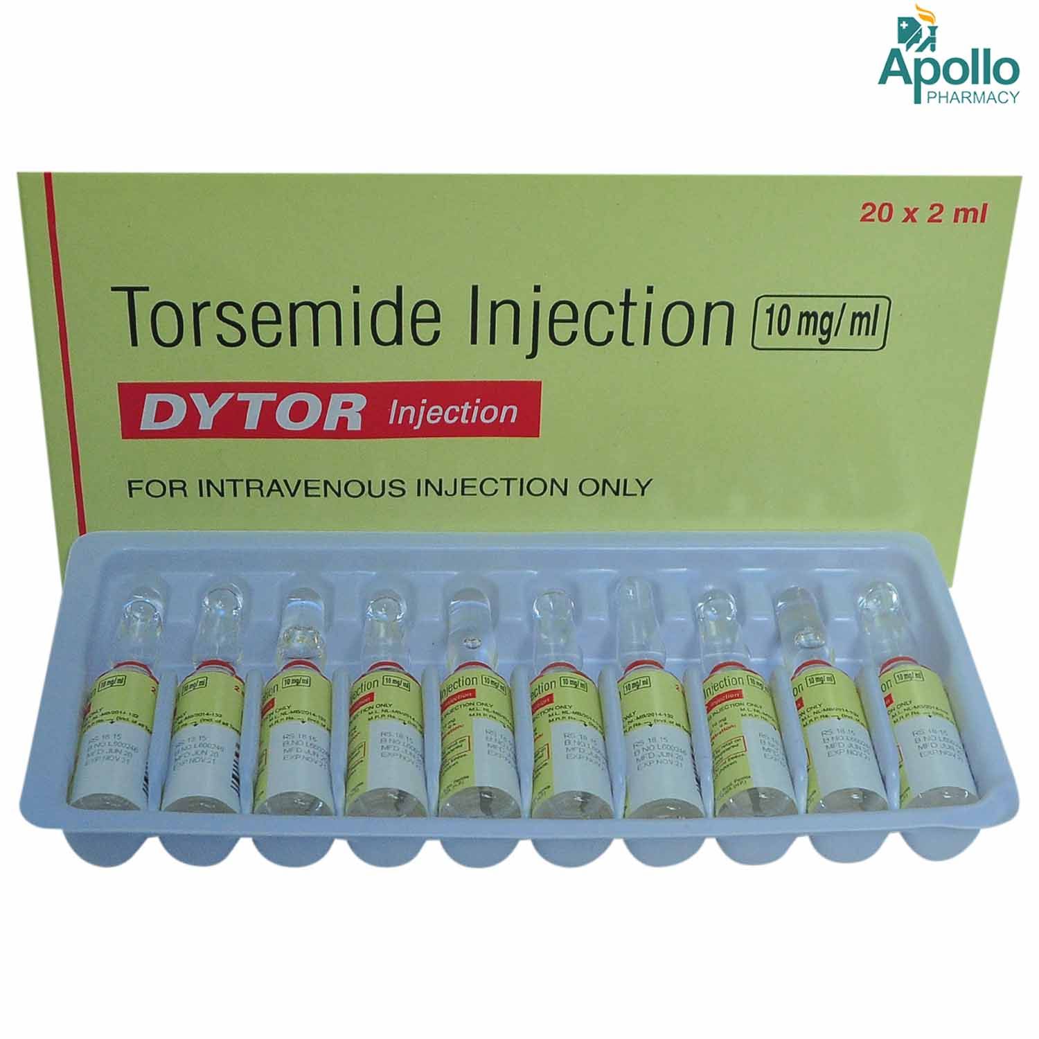 Dytor Injection 10 x 2 ml | Uses, Side Effects, Price | Apollo Pharmacy