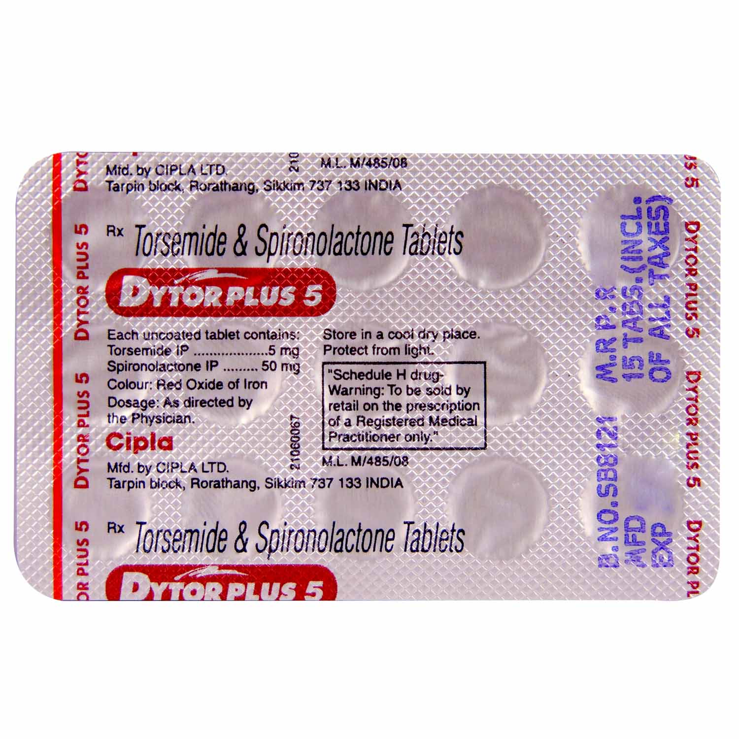 Dytor Plus 5 Tablet 10's Price, Uses, Side Effects, Composition ...