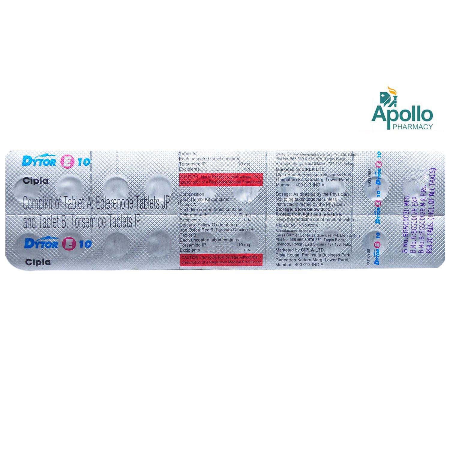 Dytor E 10 Combi Kit | Uses, Side Effects, Price | Apollo Pharmacy