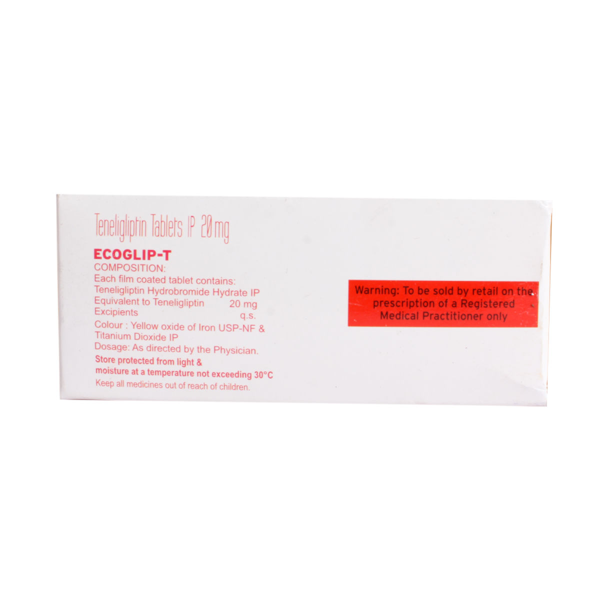 Ecoglip-T 20mg Tablet 10's Price, Uses, Side Effects, Composition ...