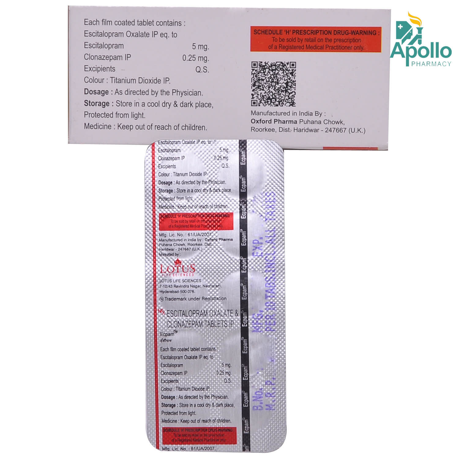 Ecpam Tablet 10's Price, Uses, Side Effects, Composition - Apollo Pharmacy