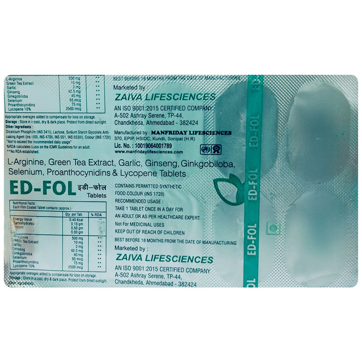 ED-Fol Tablet 10's | Uses, Side Effects, Price | Apollo Pharmacy