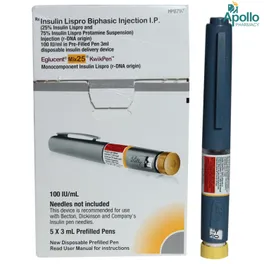 Eglucent Mix 25 Kwikpen 100IU/ml | Uses, Side Effects, Price | Apollo ...