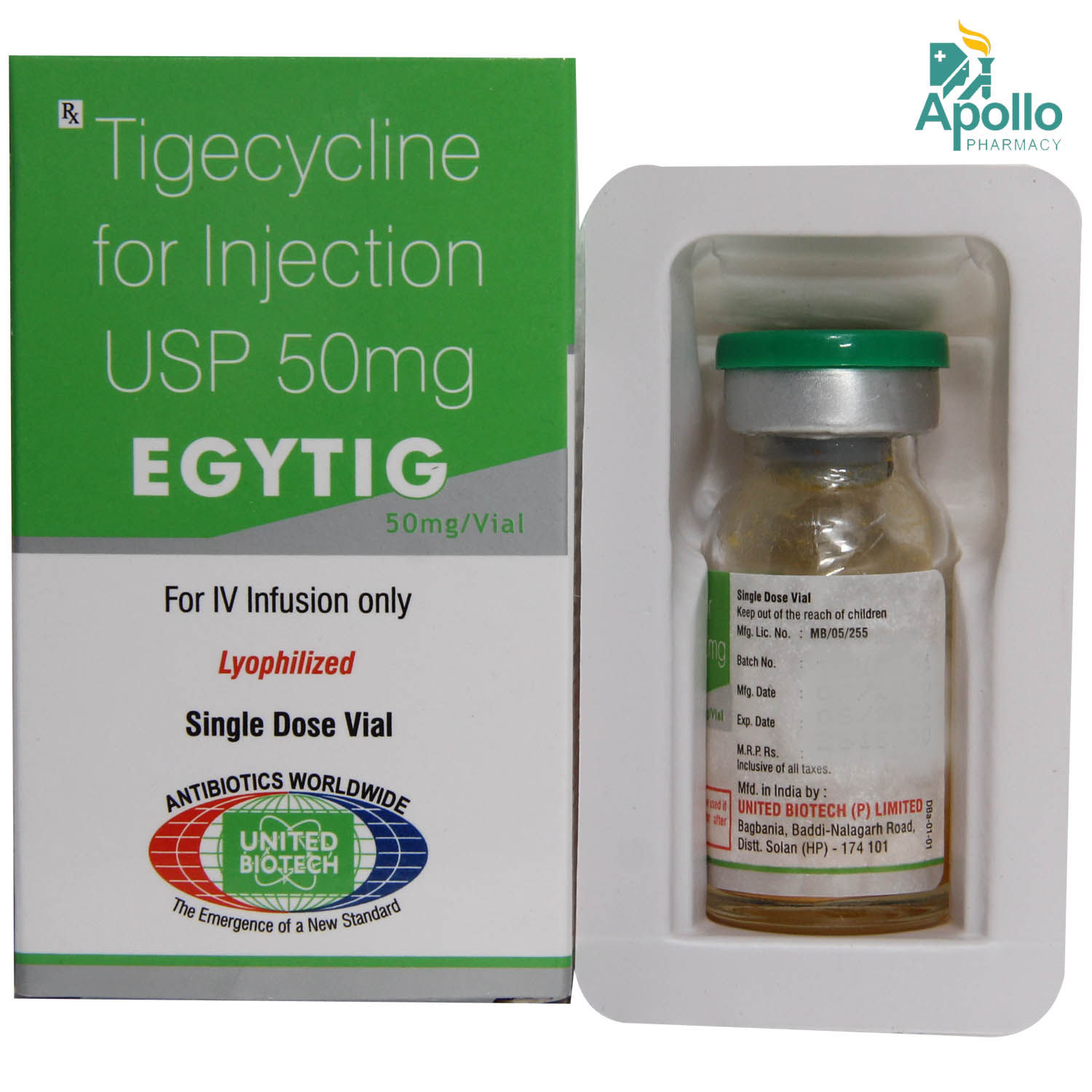 EGYTIG 50MG INJECTION | Uses, Side Effects, Price | Apollo Pharmacy