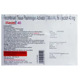 ELAXIM 40MG INJECTION | Uses, Side Effects, Price | Apollo Pharmacy