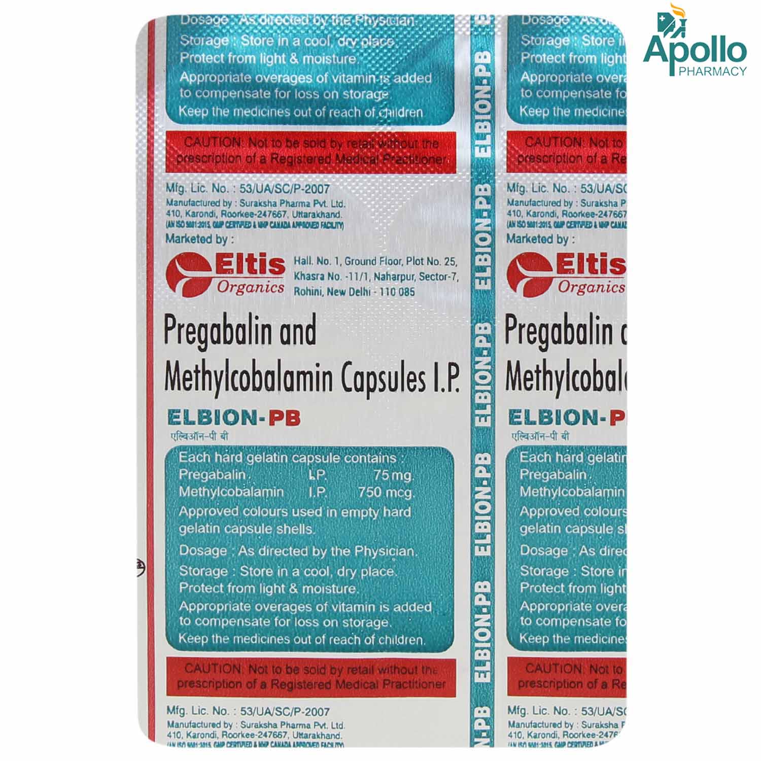 Elbion PB Capsule 10's Price, Uses, Side Effects, Composition - Apollo ...