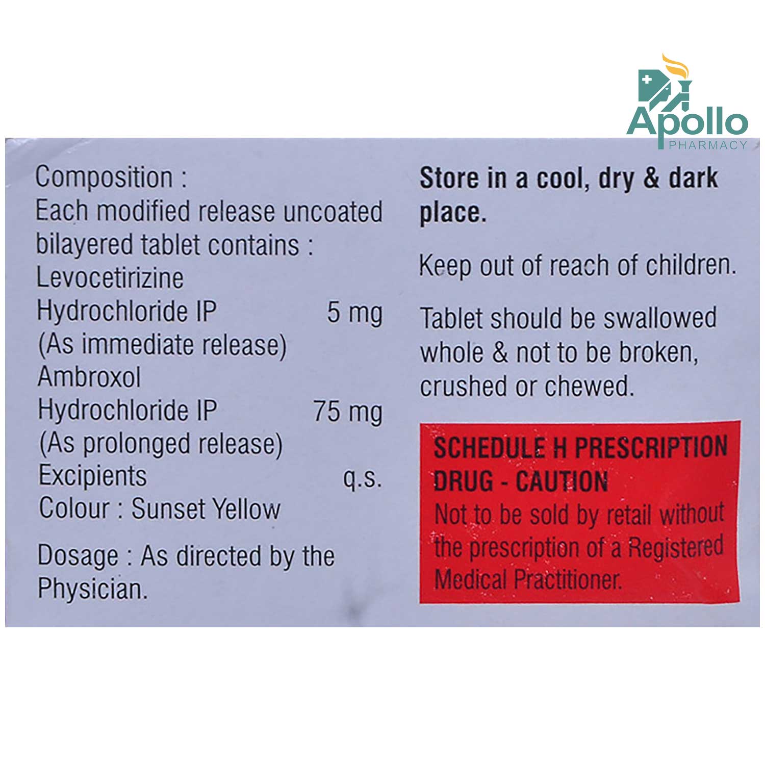 Elriz XL Tablet | Uses, Side Effects, Price | Apollo Pharmacy