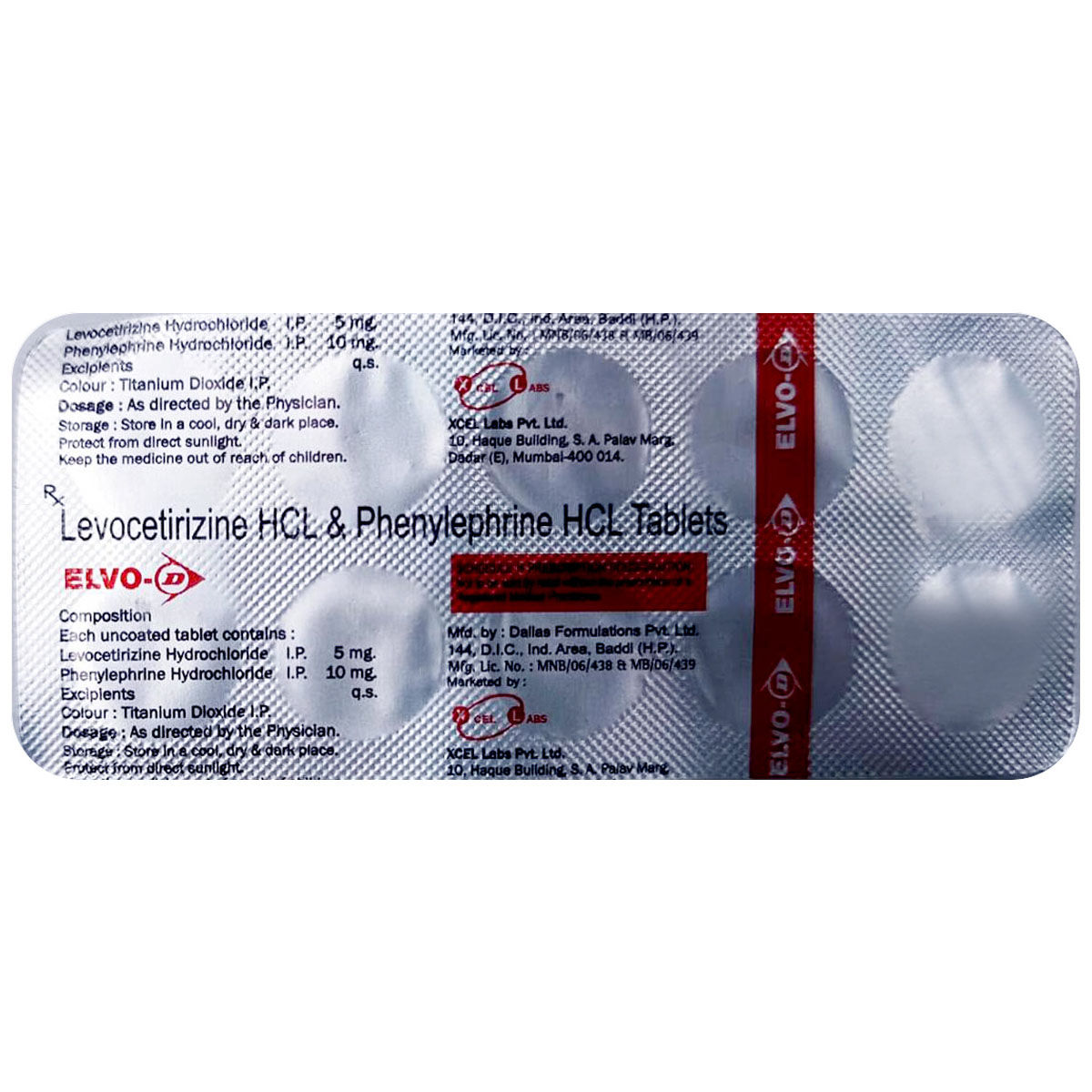 Elvo-D Tablet 10's | Uses, Side Effects, Price | Apollo Pharmacy