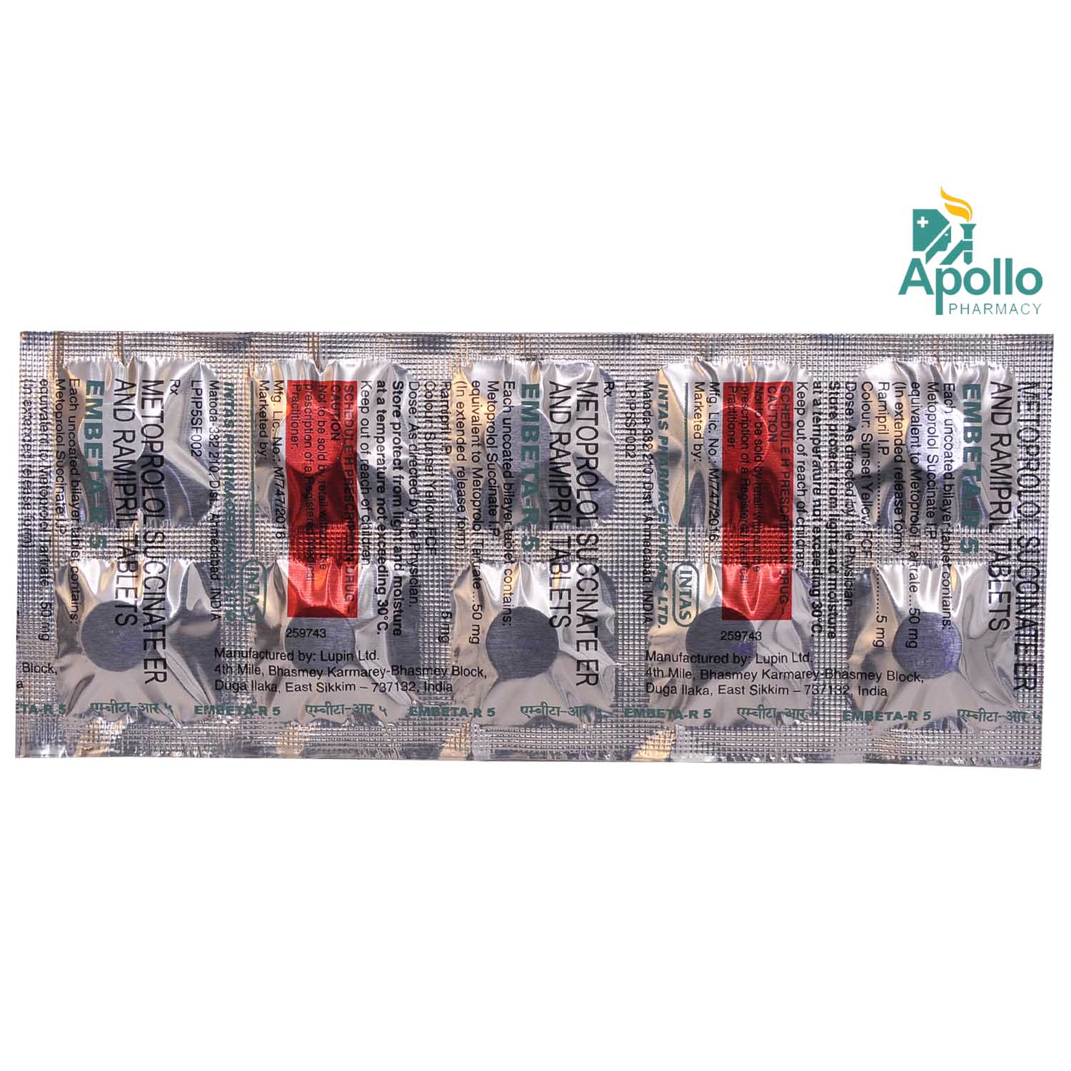 Embeta R 5 Tablet 10's Price, Uses, Side Effects, Composition - Apollo ...