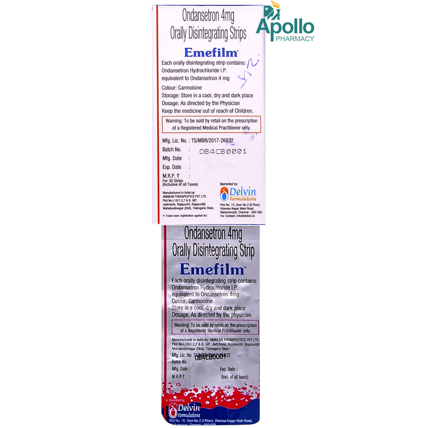 Emefilm 4mg Tablet 10's Price, Uses, Side Effects, Composition - Apollo ...