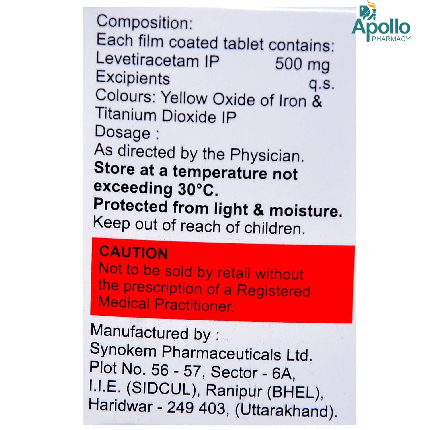 Emlevo-500 Tablet 10's Price, Uses, Side Effects, Composition - Apollo ...