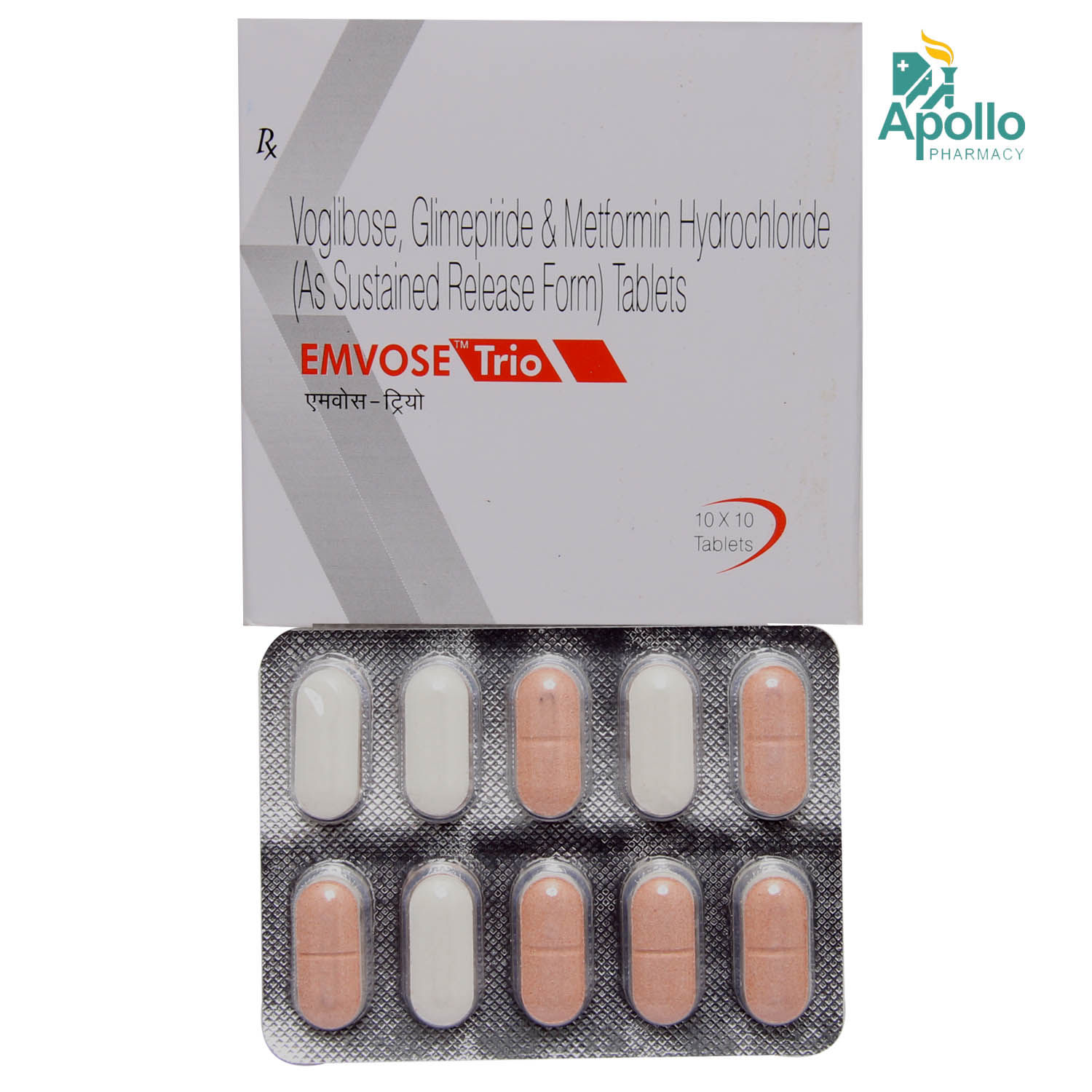 Emvose Trio Tablet | Uses, Side Effects, Price | Apollo Pharmacy