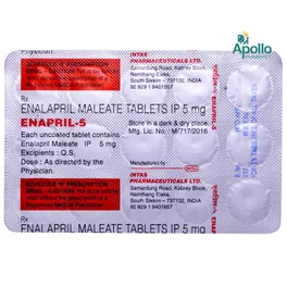Enapril 5 Tablet | Uses, Side Effects, Price | Apollo Pharmacy