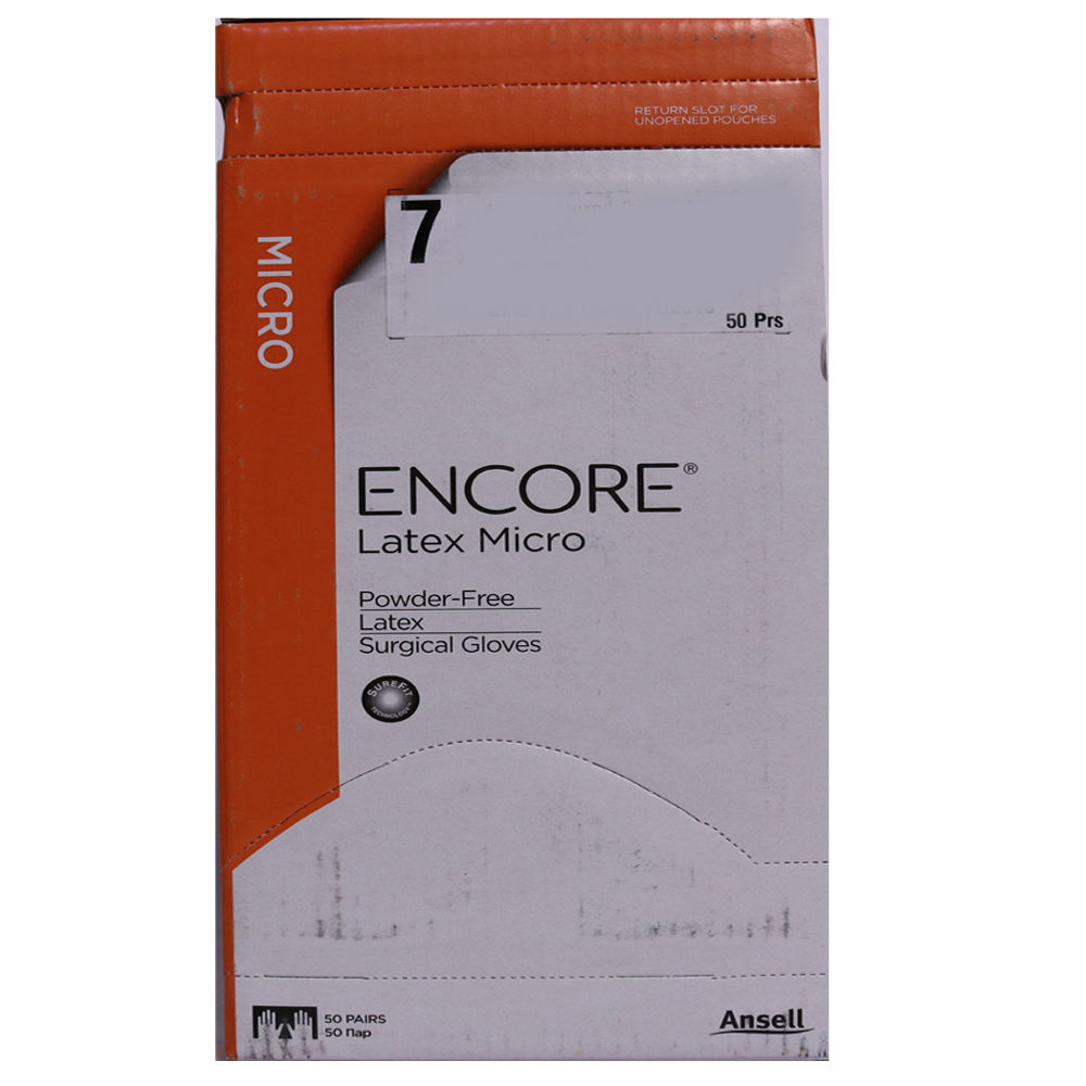 Ansell Encore Latex Micro Optic Gloves 7, 1 Count Price, Uses, Side ...