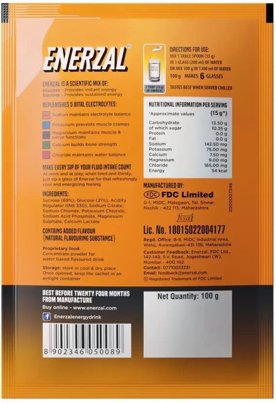 Enerzal Orange Powder 100 gm Price, Uses, Side Effects, Composition ...