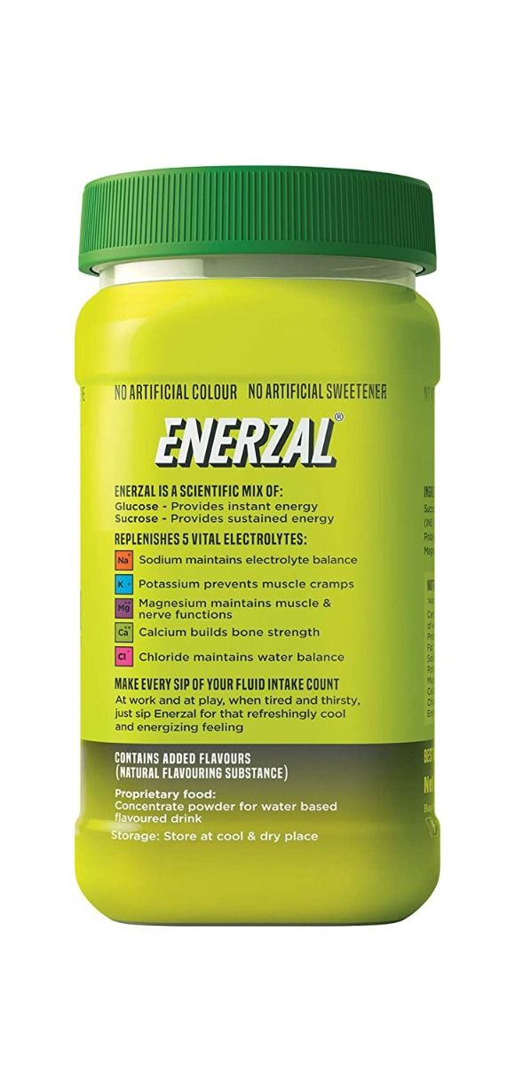 Enerzal Lime Flavour Energy Drink Powder, 500 gm Price, Uses, Side ...