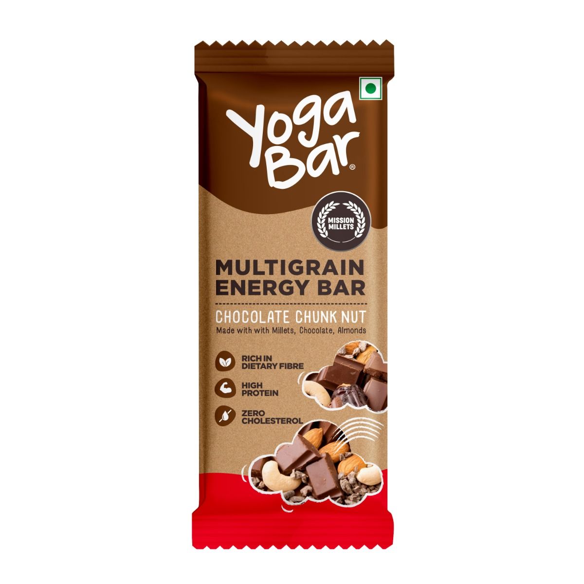 Buy Yoga Bar Chocolate Chunk Nut Multigrain Energy Bar, 35 gm | 19 ...