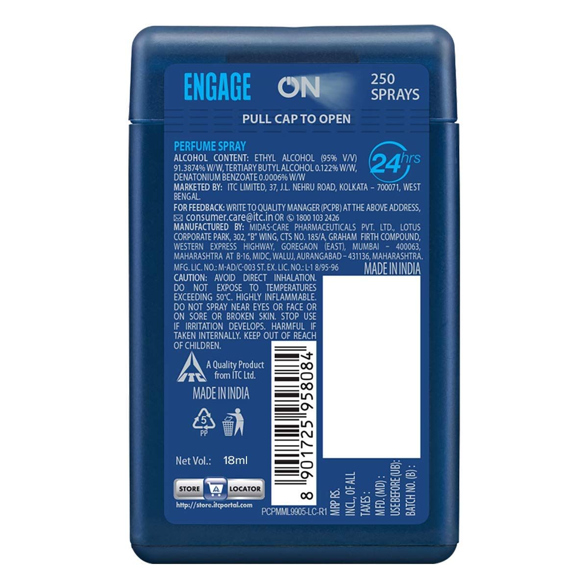 Engage On Cool Marine Pocket Perfume for Men, 18 ml Price, Uses, Side Effects, Composition ...