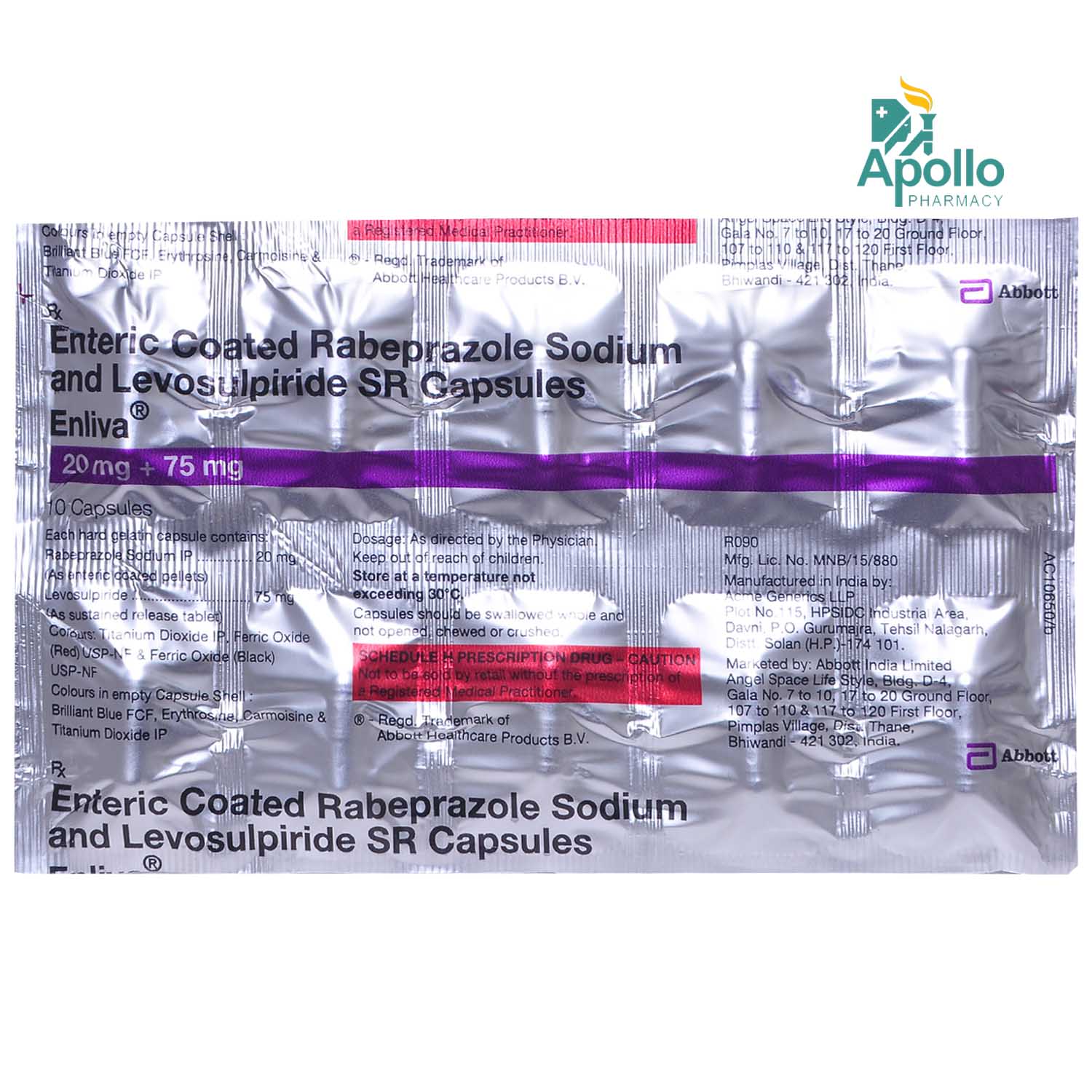 Enliva Capsule 10's Price, Uses, Side Effects, Composition - Apollo ...