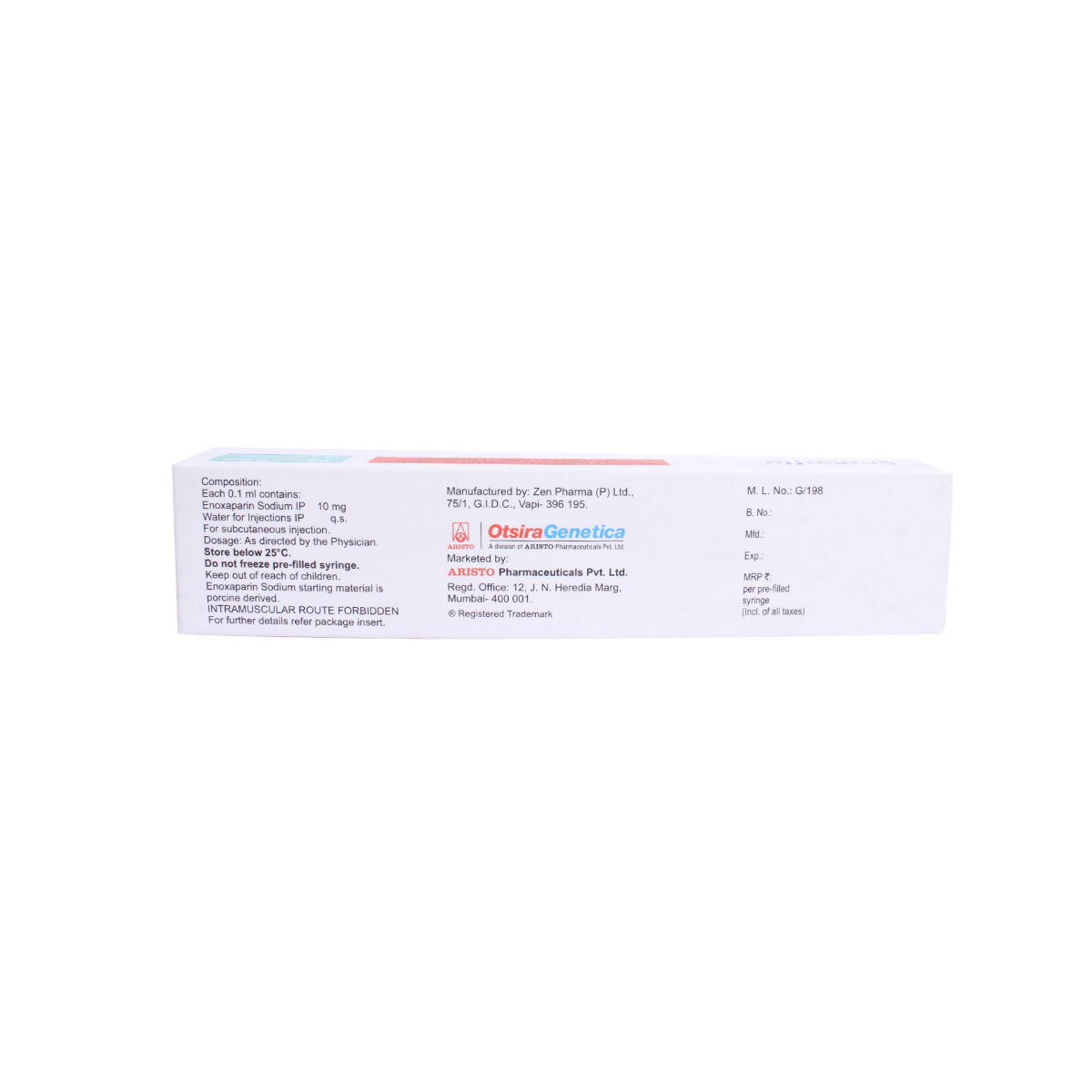 Enoxaflo 60 mg Injection 0.6 ml Price, Uses, Side Effects, Composition ...