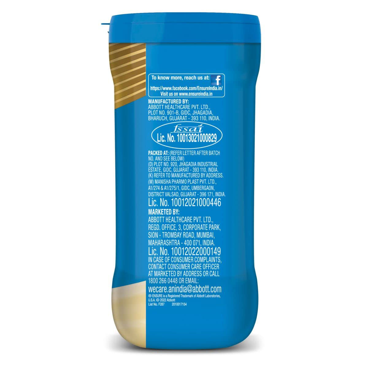 Ensure Plus Complete, Balanced Nutrition Drink Vanilla Flavour Powder ...