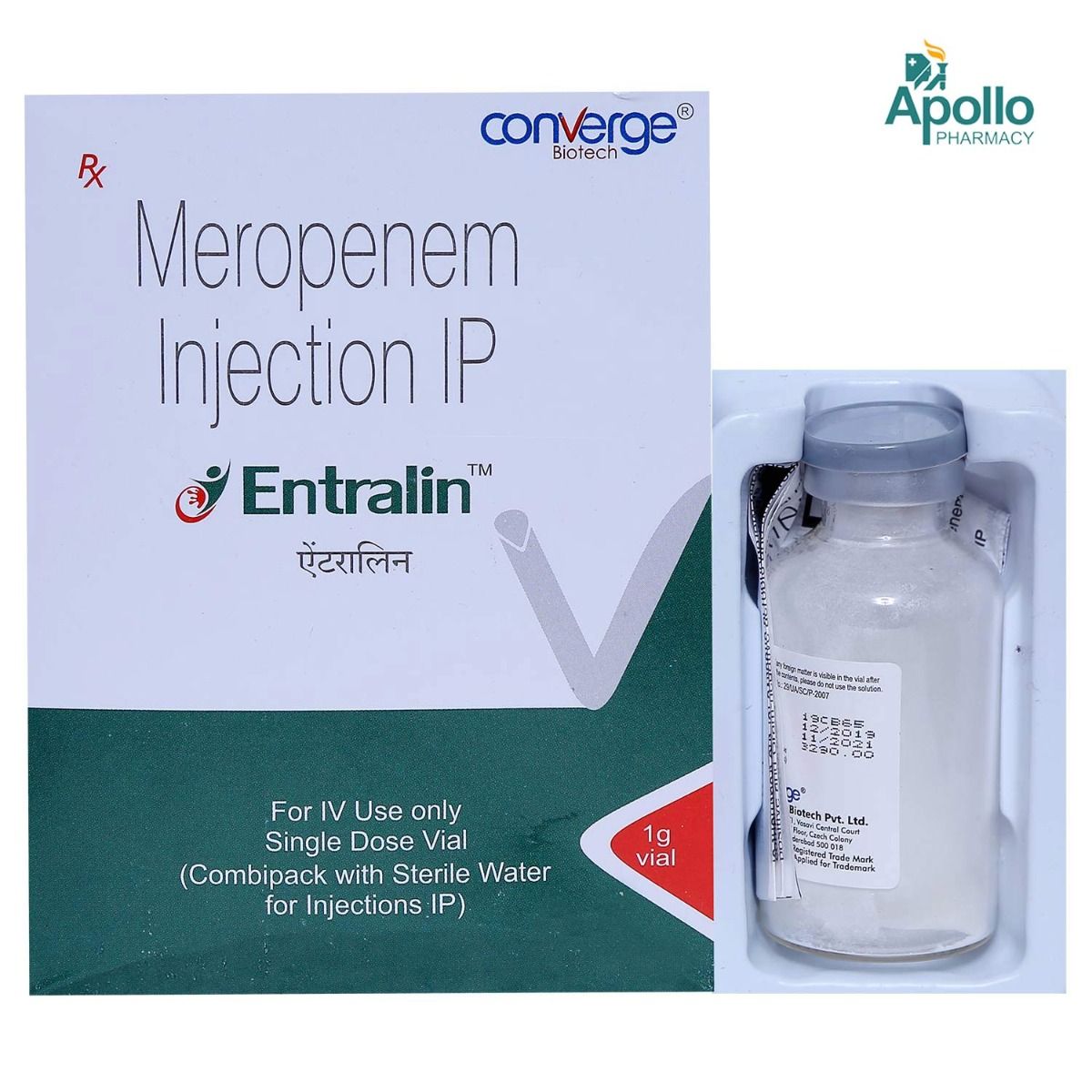 Entralin 1g Vial Price, Uses, Side Effects, Composition - Apollo Pharmacy
