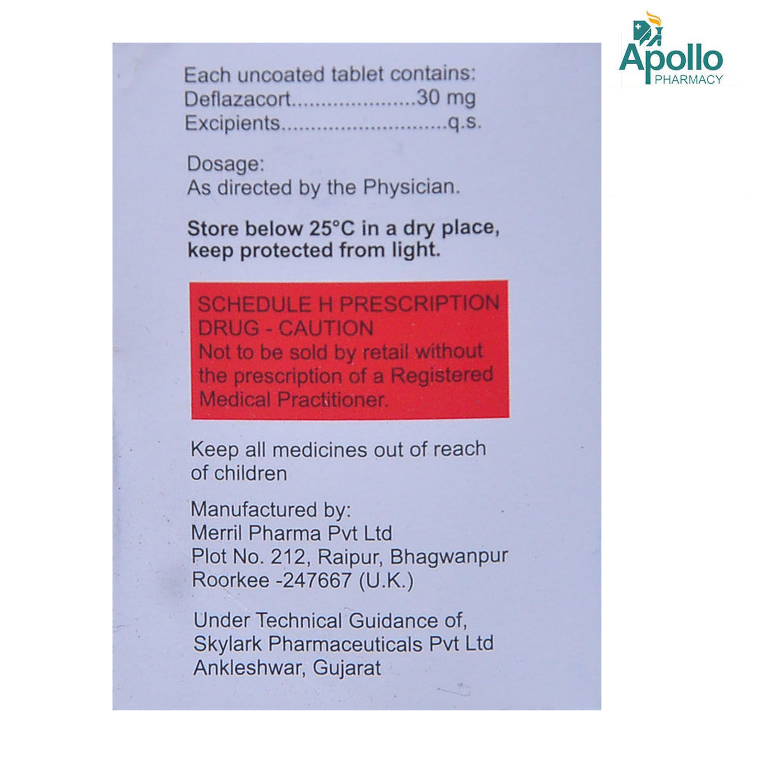 Enzocort 30 mg Tablet | Uses, Side Effects, Price | Apollo Pharmacy