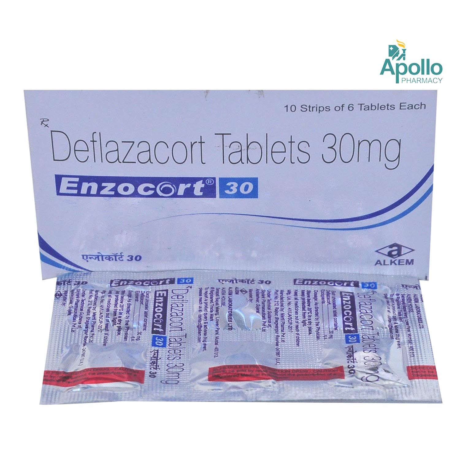 Enzocort 30 mg Tablet 6's Price, Uses, Side Effects, Composition ...