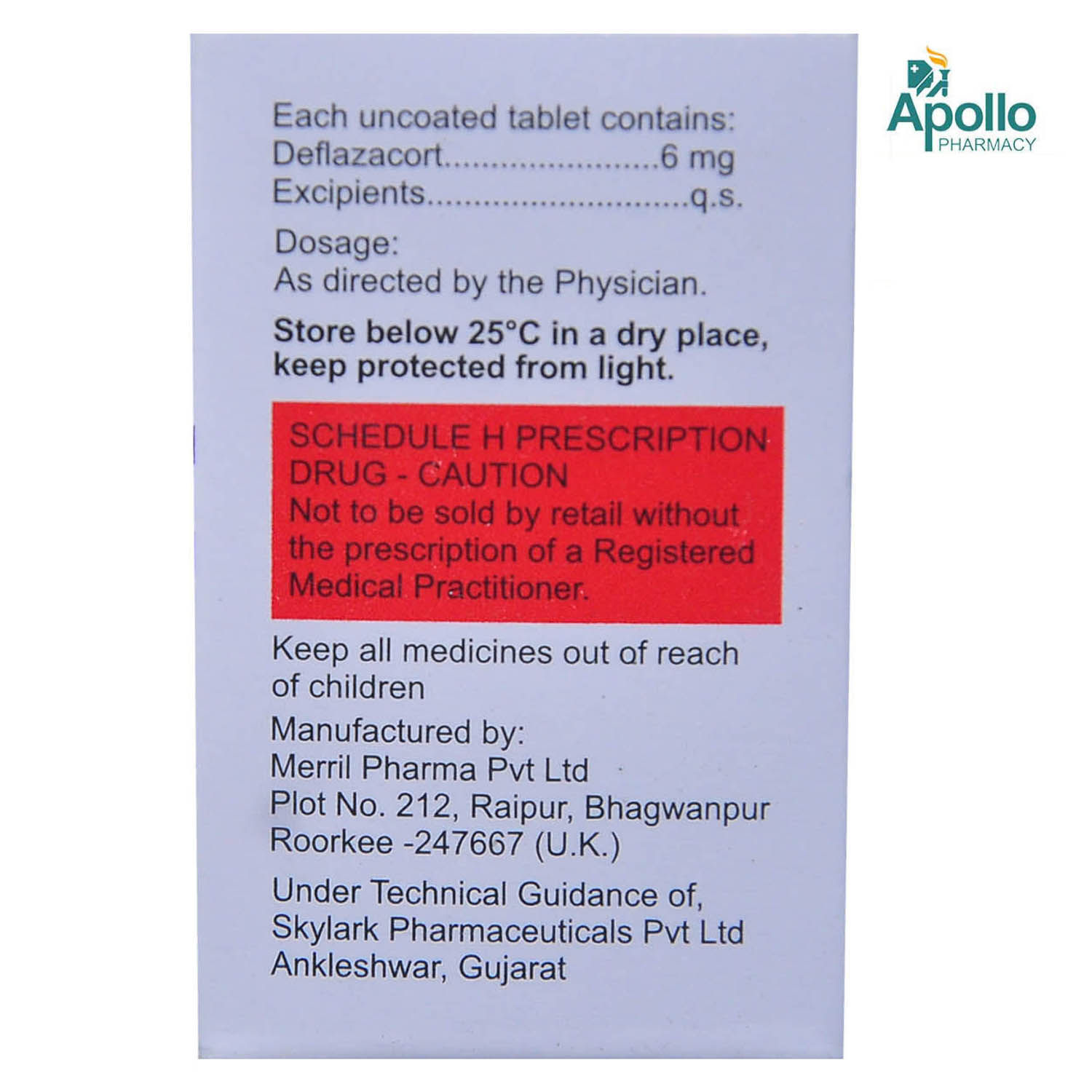 Enzocort 6 Tablet | Uses, Side Effects, Price | Apollo Pharmacy